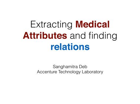 PDF Extracting Medical Attributes And Finding Relations DOKUMEN TIPS