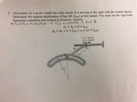 Solved At A Given Instant The Slider Block A Is Moving To Chegg
