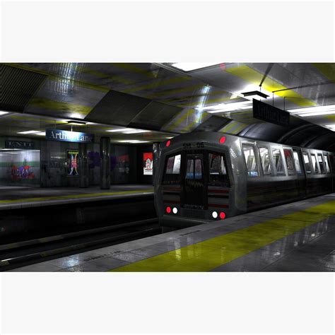 Low Poly Metro Underground Station 3d Model Download Game Locations
