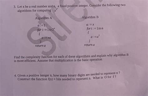 Solved 3 Let X Be A Real Number And N A Fixed Positive Chegg Com