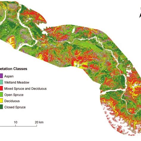 Vegetation Map Derived Using The Maximum Likelihood Classification On A