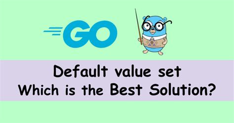 Golang What Would Be The Simplest Way To Set The Default Value