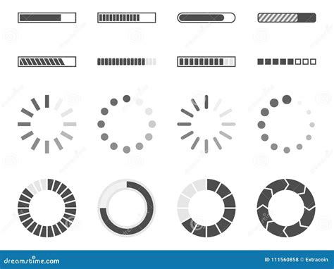 Load Progress Bar Icon Load Vector Sign Illustration System Software