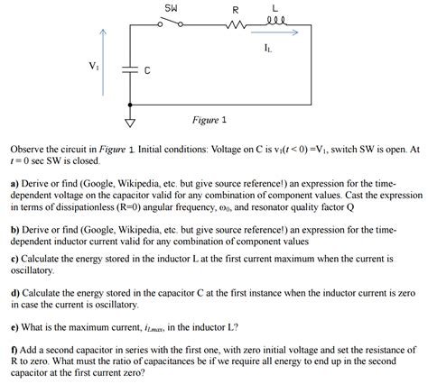 solved observe the circuit in figure 1 initial conditions