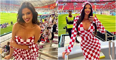 보안관 앞에서…노출금지 카타르 경기장서 당당히 가슴골 드러낸 모델 위키트리