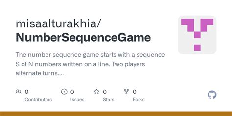 GitHub Misaalturakhia NumberSequenceGame The Number Sequence Game