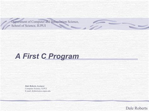 T02 A Firstcprogram Ppt