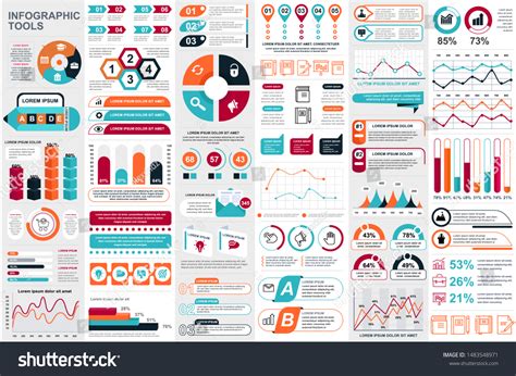 Bundle Infographic Elements Data Visualization Vector Stock Vector Royalty Free 1483548971