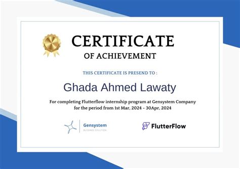 Internship Flutterflow Gensystem Newskills Excited Ghada Ahmed