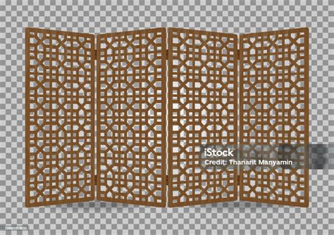 전통 한국 장식 나무 장식 프레임 패턴 객실 칸막이 골동품 장식 골동품 예술 벡터 일러스트 천연 색상 나무 표면 목재 인테리어 디자인 0명에 대한 스톡 벡터 아트 및 기타