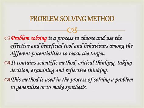 Problem Solving Method Ppt Pptx
