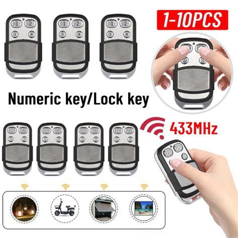 1 10pcs 433mhz 복사 원격 제어 자동차 차고 문 개폐기 코드 복사 원격 고감도 범용 복사기 키