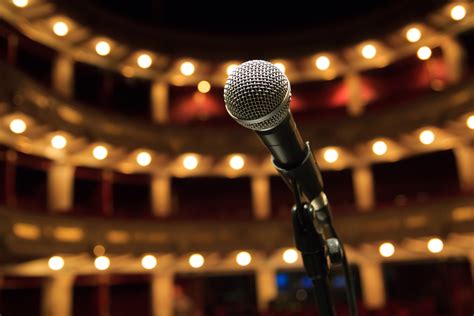 Microphone Stand On Stage