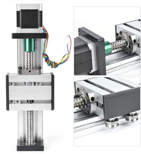 1204 400mm Linear Rail Slide Aluminum Alloy Screw Slide Linear Guide Single Shaft Guide Stage