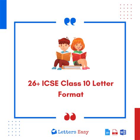ICSE Class Letter Format Examples Writing Tips Letters Easy
