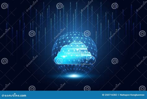 Abstract Cloud Technology With Big Data And Interface Concept Connection By Collecting Data In