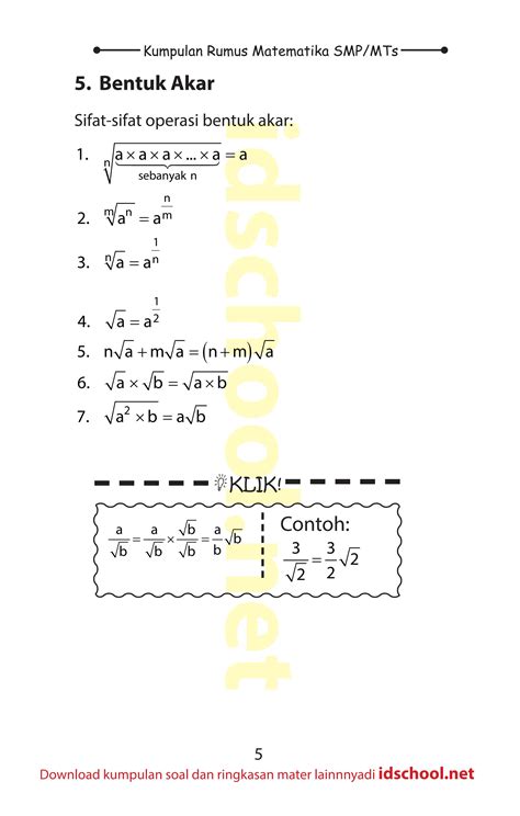 Kumpulan Rumus Matematikapdf