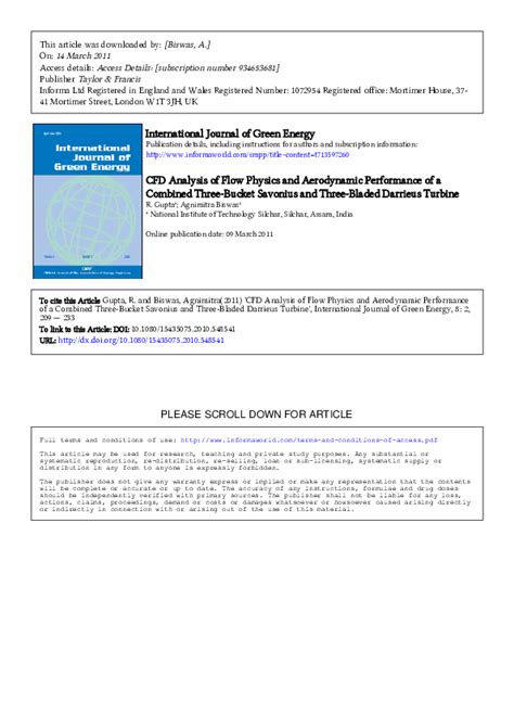 pdf cfd analysis of flow physics and aerodynamic performance of a