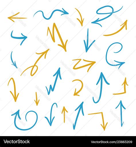 Brush Arrows Royalty Free Vector Image VectorStock
