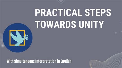 Practical Steps Towards Unity Unity Thoughtprocessprogramme Peoplesgoal Youtube