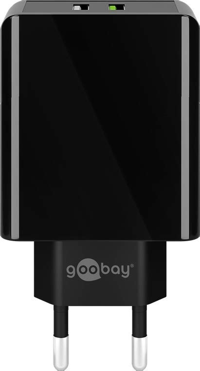Goobay Dubbel USB Snabbladdare QC Watt Svart