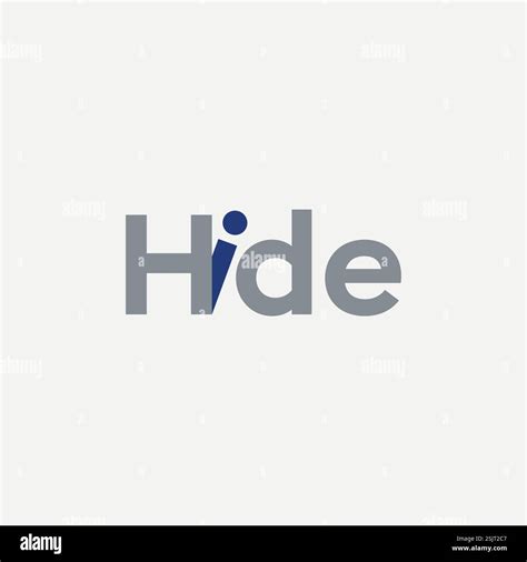 Vector Hide Text Logo Design Stock Vector Image And Art Alamy