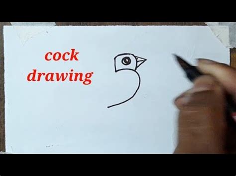 How To Draw A Rooster From Number How To Draw A Cock Easy Hen Drawing Tutorial Easy