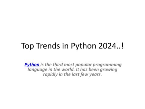 top trends in python 2024 pptx