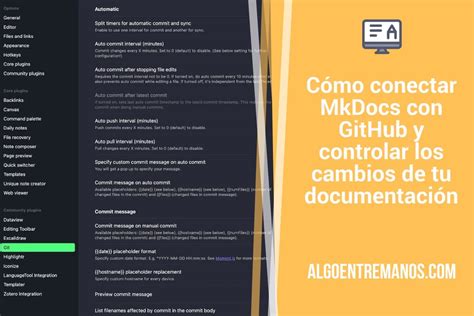 Cómo conectar MkDocs con GitHub y controlar los cambios de tu