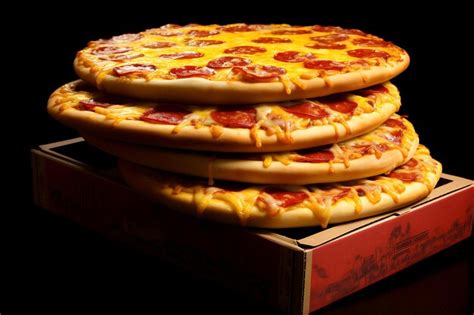 Premium Ai Image Pizza Box Stack