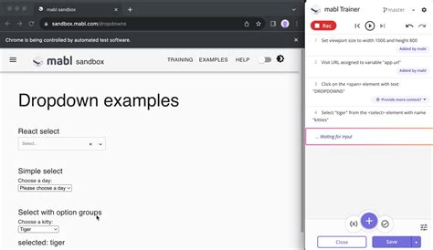 Interacting With Html Select Dropdowns Mabl Help