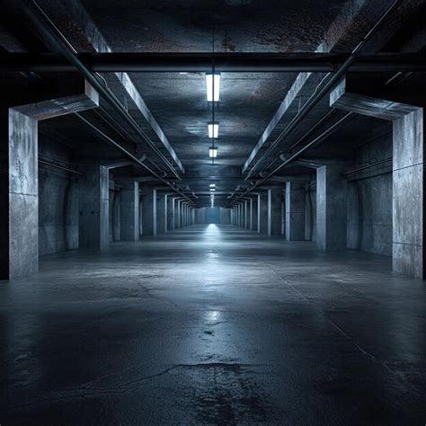 Empty Underground Background With Lighting Premium Ai Generated Image