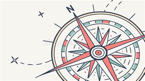 Abstract Compass With Arrow And Lines Direction And Path Concept Vector Design Generative Ai