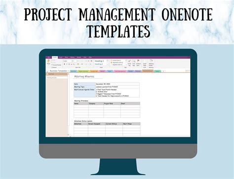 Project Management Template For Onenote Business Template Track Project Milestones For Windows