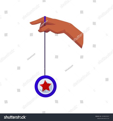 Hand Playing Yoyo Toy Cartoon Flat Stock Vector Royalty Free 2258835027 Shutterstock
