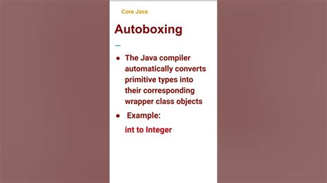 Autoboxing 23 Corejava Youtube