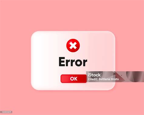 Vetores De Erro Do Sistema Janela 3d De Erro Operacional Modelo Para