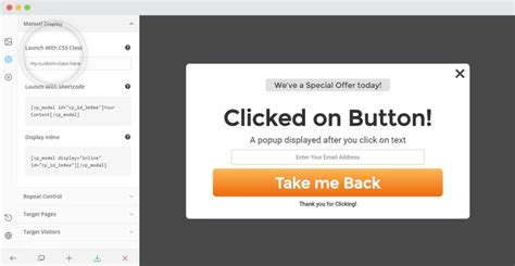 How To Trigger A Two Step Modal Using Css Class Documentation