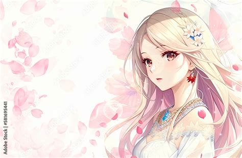 キュートかわいい女の子女性可愛い萌え日本アニメ漫画美少女アイコン壁紙イラスト素材 素材庫插圖 Adobe Stock