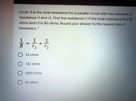 What Is The Total Resistance In Parallel Circuit Wiring Diagram