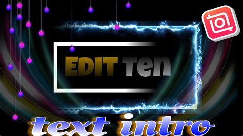 how to make a text intro on inshot [inshot tutorial] youtube