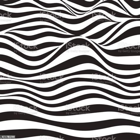 초록 줄무늬 물결 모양 배경입니다 흑인과 백인 곡선 라인 벡터 일러스트입니다 파도에 대한 스톡 벡터 아트 및 기타 이미지 파도 페인트 편집자 Istock