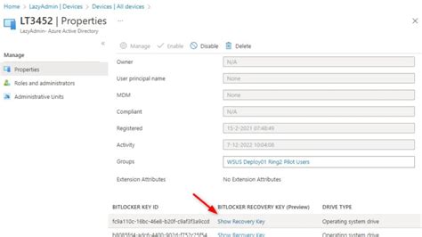 How To Find Your Bitlocker Recovery Key LazyAdmin