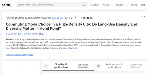 Commuting Mode Choice In A High Density City Do Land Use Density And Diversity Matter In Hong Kong