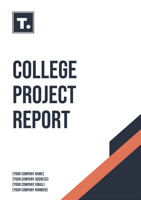 Free College Project Report Template To Edit Online