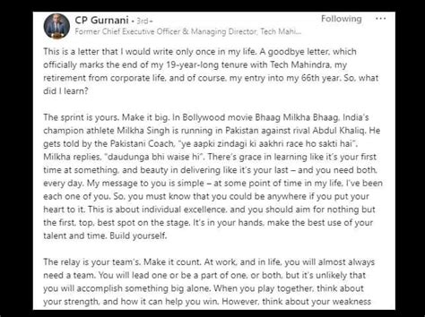 Ex CEO Of Tech Mahindra Shares Valuable Insights From His Years Tech Mahindra Journey