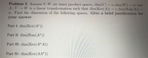 solved problem 3 assume v w are inner product spaces