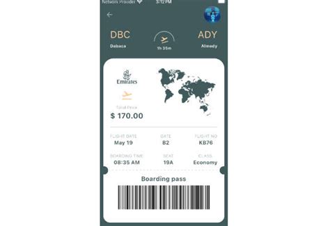 Flutter Air Ticket Booking Ui