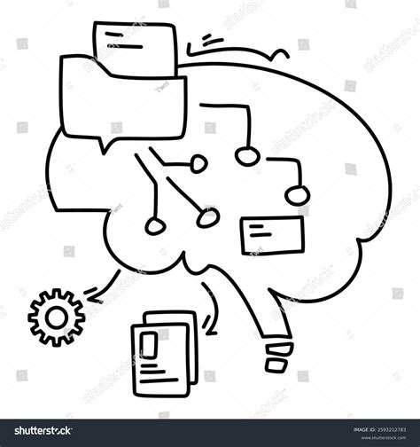 Machine Learning Brain Illustration Brain Data Stock Vector Royalty Free 2593212783 Shutterstock