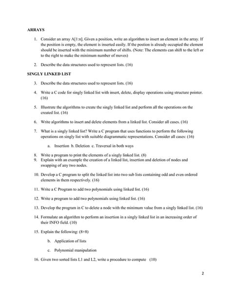 Cs8391 Data Structures Part B Questions Anna University Doc